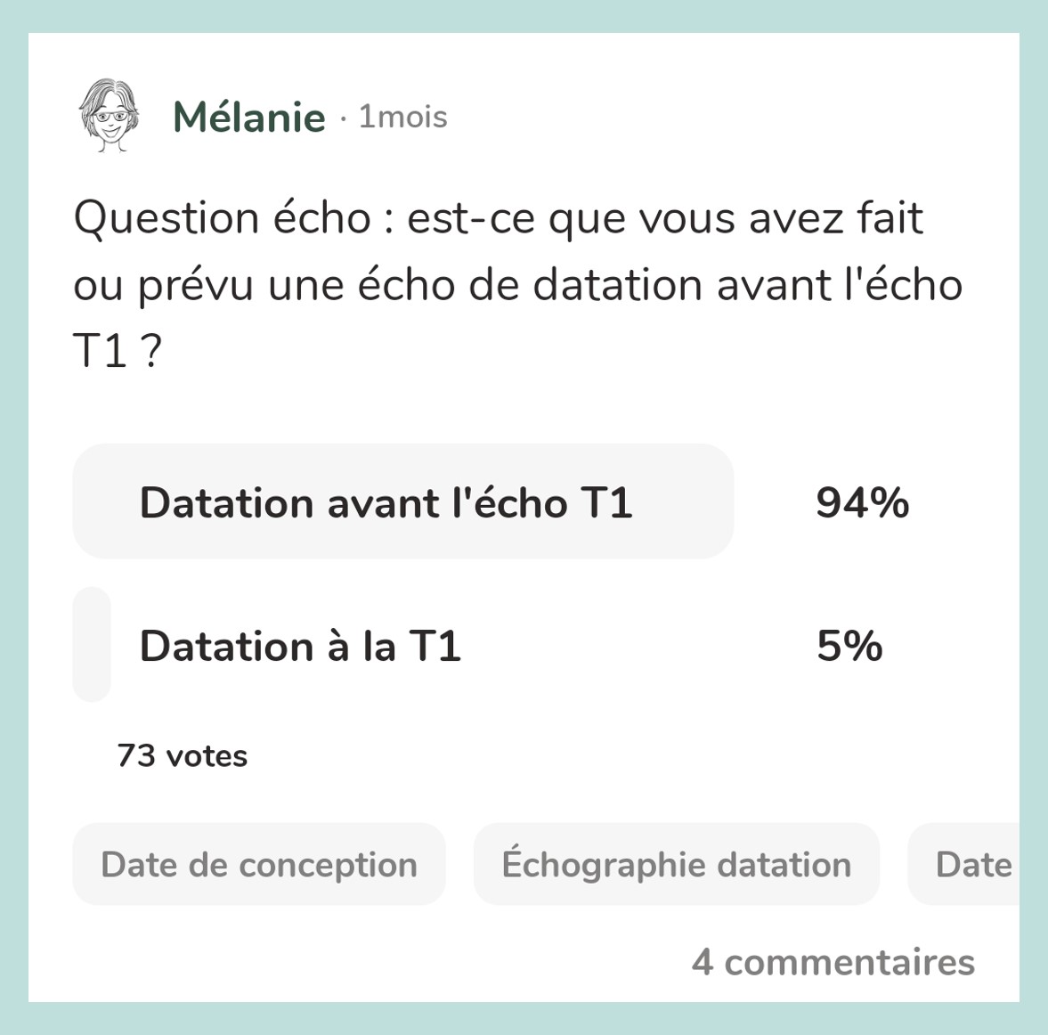 Echographie de datation et écho T1 : késako
